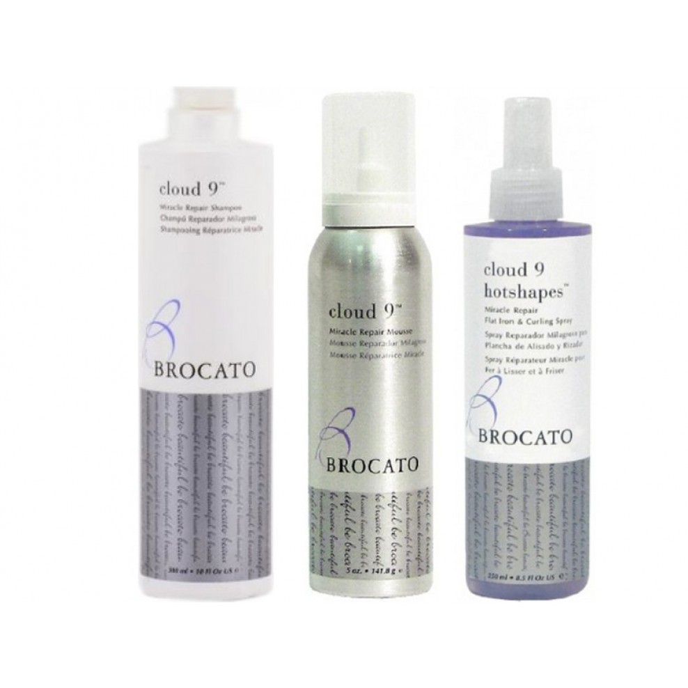 Brocato Cloud 9 Miracle Repair Shampoo 10 Oz, Mousse 5 Oz And Hotshapes ...
