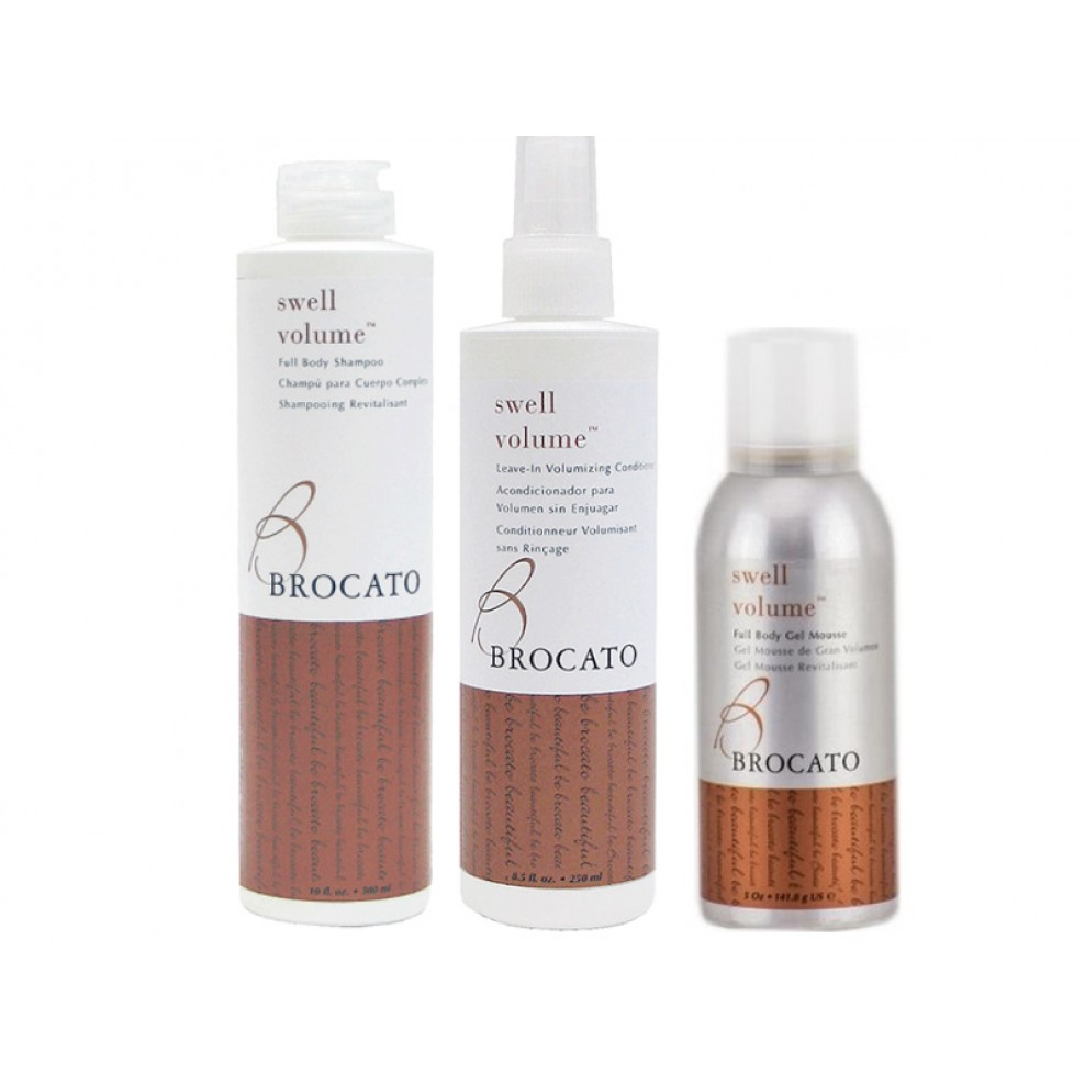 Brocato Swell Volume Full Body Shampoo 10 Oz, Leave-in Conditioner 8.5 ...