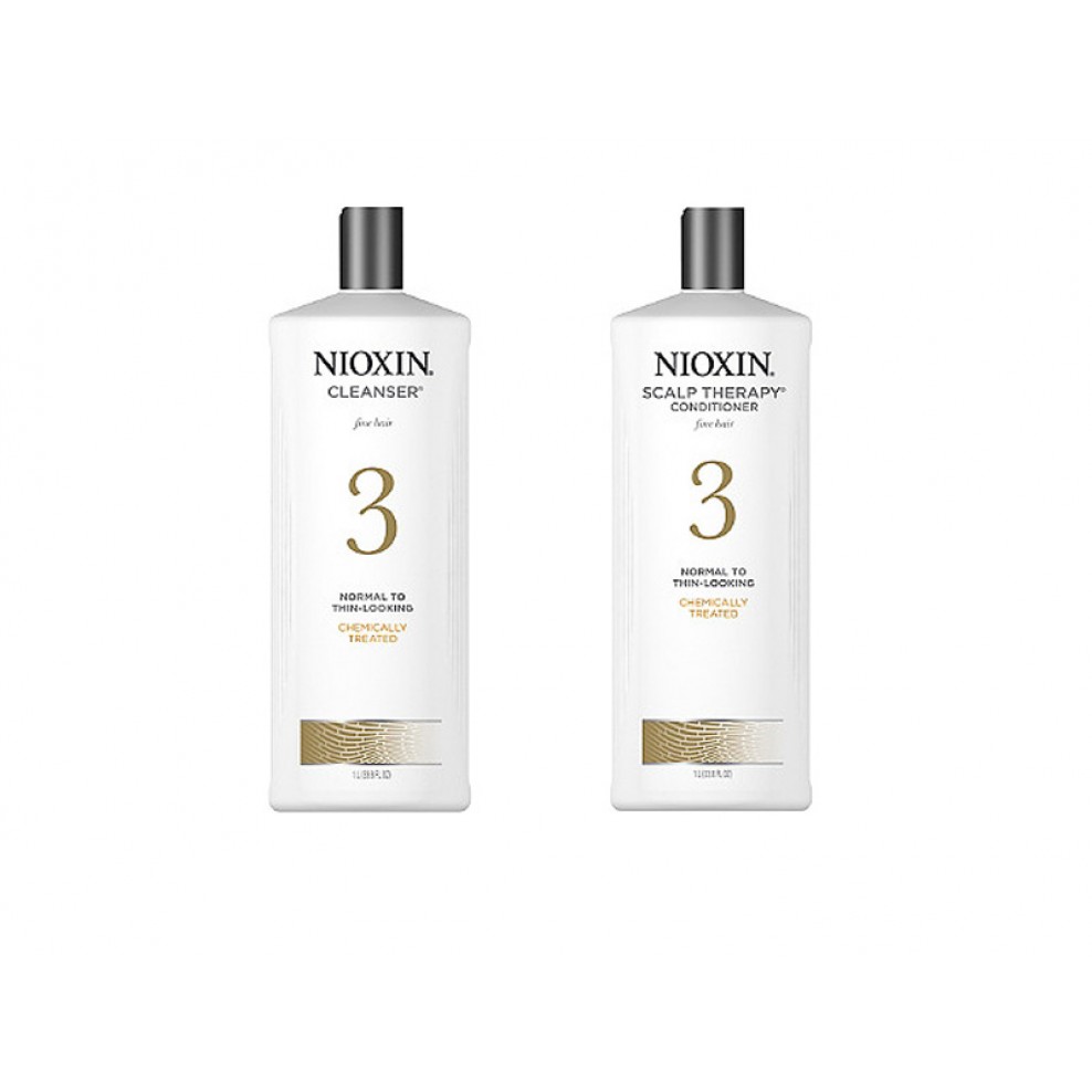 Nioxin System 3 Cleanser And Scalp Therapy Duo (33.8 Oz each)