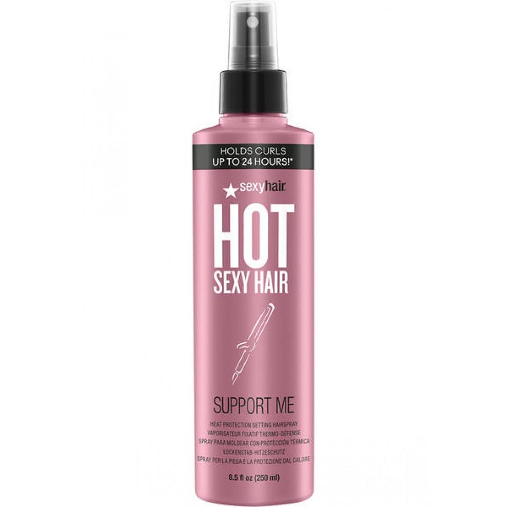 Sexy Hair Hot Sexy Hair Support Me 450°f Heat Protection Setting Hairspray 85 Oz